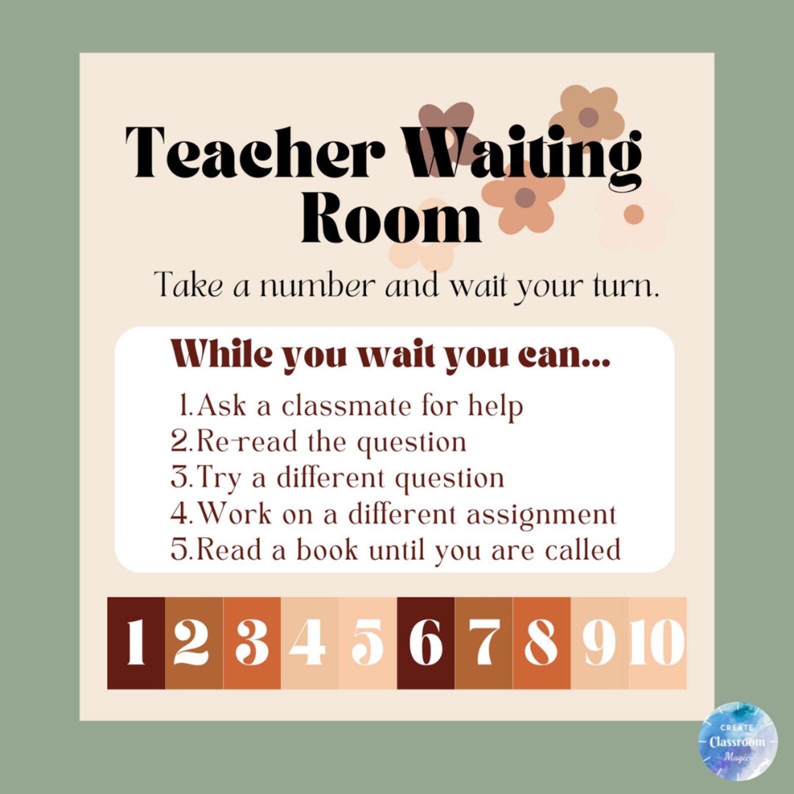 Teacher Waiting Room - Student Waiting Room Poster - Classroom ...