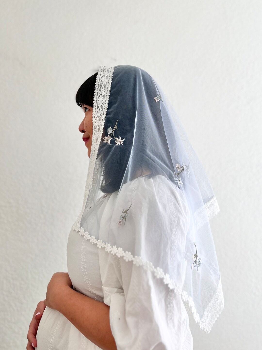 Springs of Salvation Rectangle Veil Catholic Femininity Co NOT QUITE ...