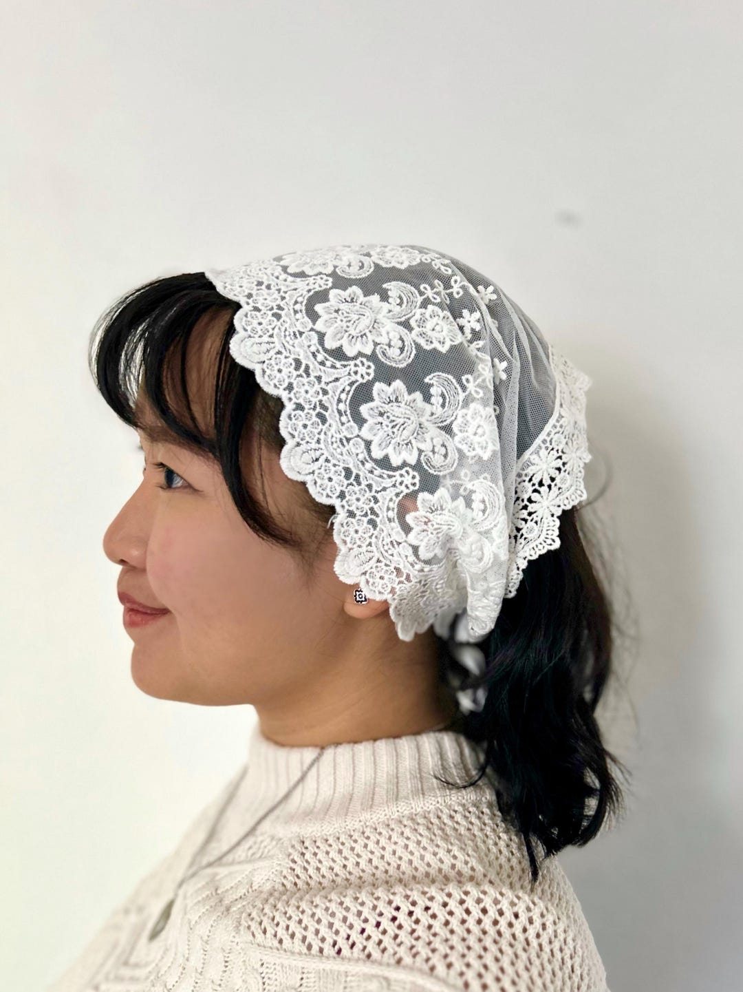 Bl. Anna Maria Taigi Tie up Veil | Holy Mothers Collection - Etsy