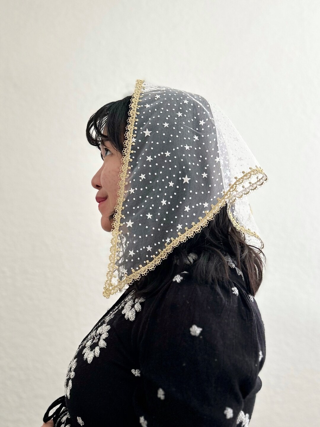 Morning Star Triangle Veil | Catholic Femininity Co. - Etsy