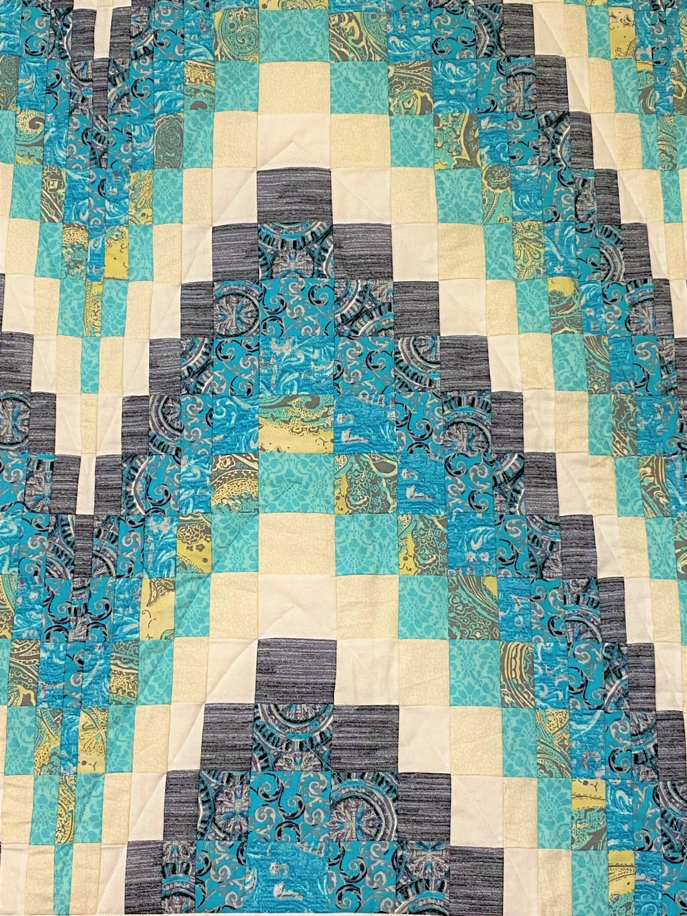 Modern Handmade Bargello Wave Baby Quilt - Etsy