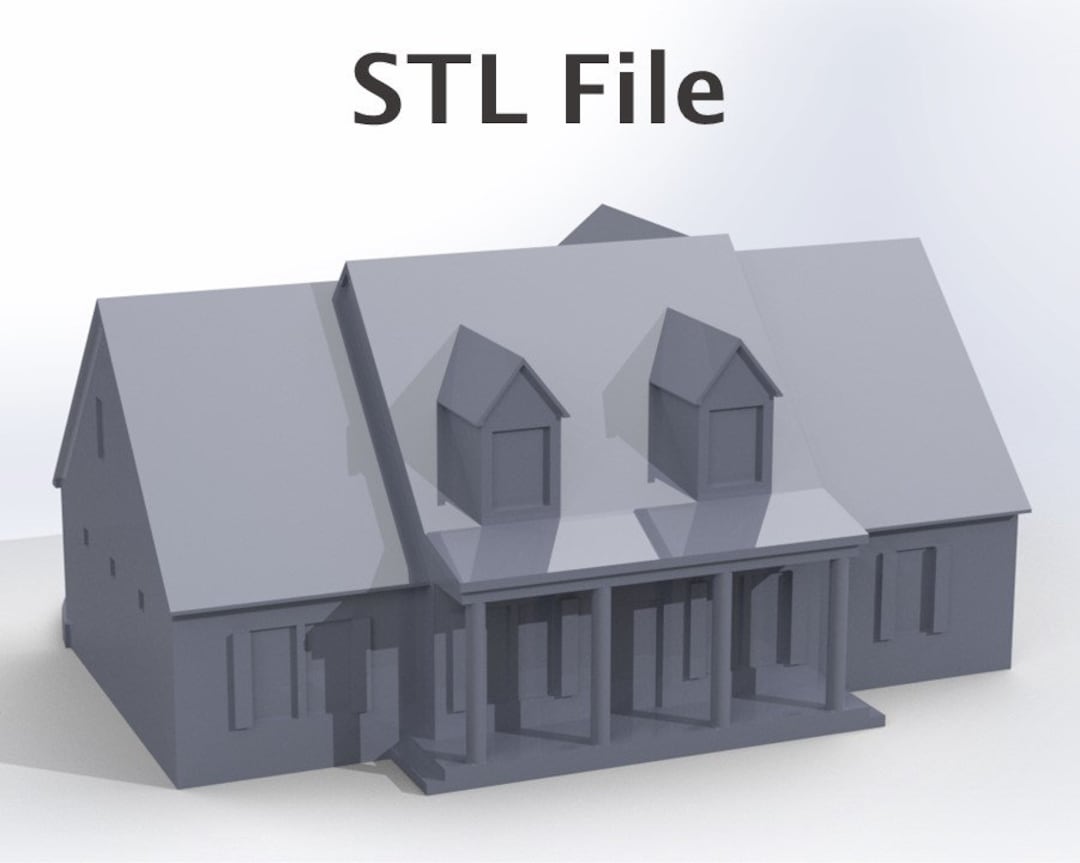 House STL File, House STL, STL File, 3D Printable, 3D Printing, House ...