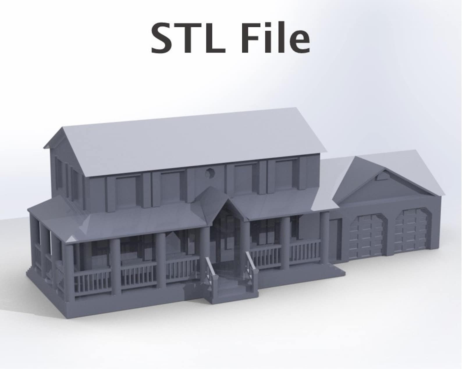 House STL File, House STL, STL File, 3D Printable, 3D Printing, House ...