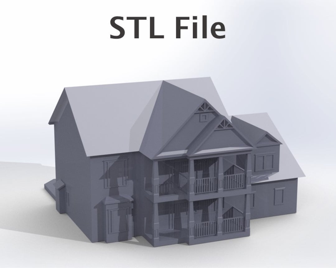 House STL File, House STL, STL File, 3D Printable, 3D Printing, House ...