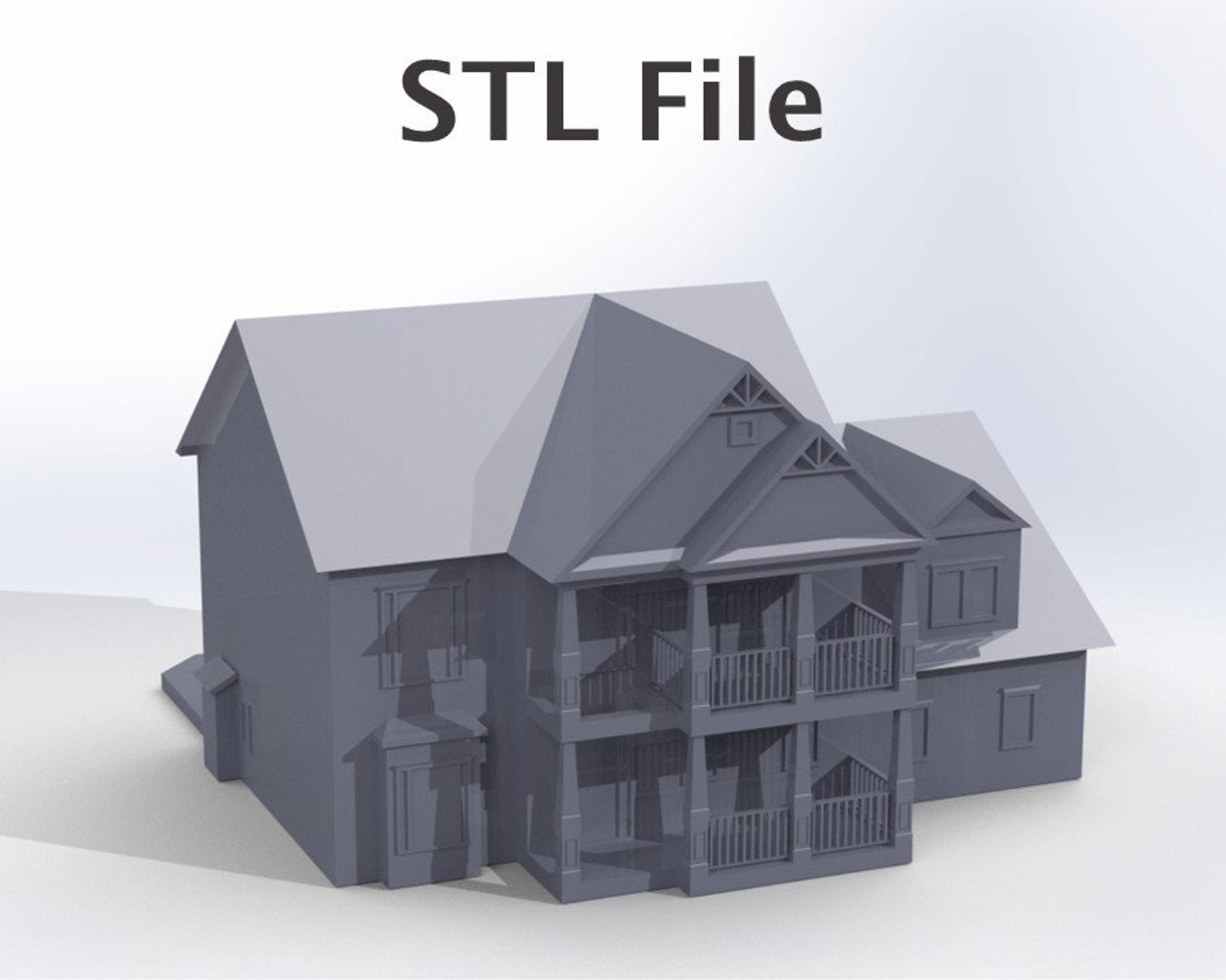 House STL File, House STL, STL File, 3D Printable, 3D Printing, House ...