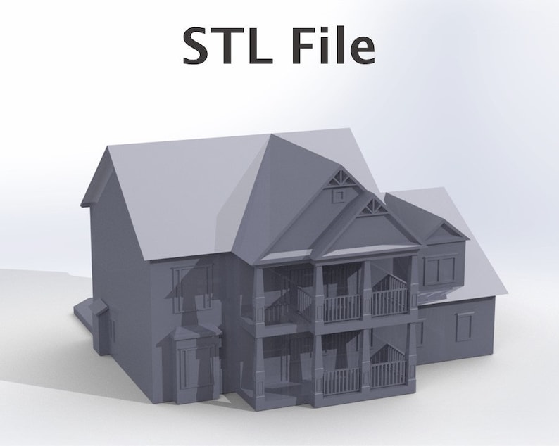 House STL File, House STL, STL File, 3D Printable, 3D Printing, House ...