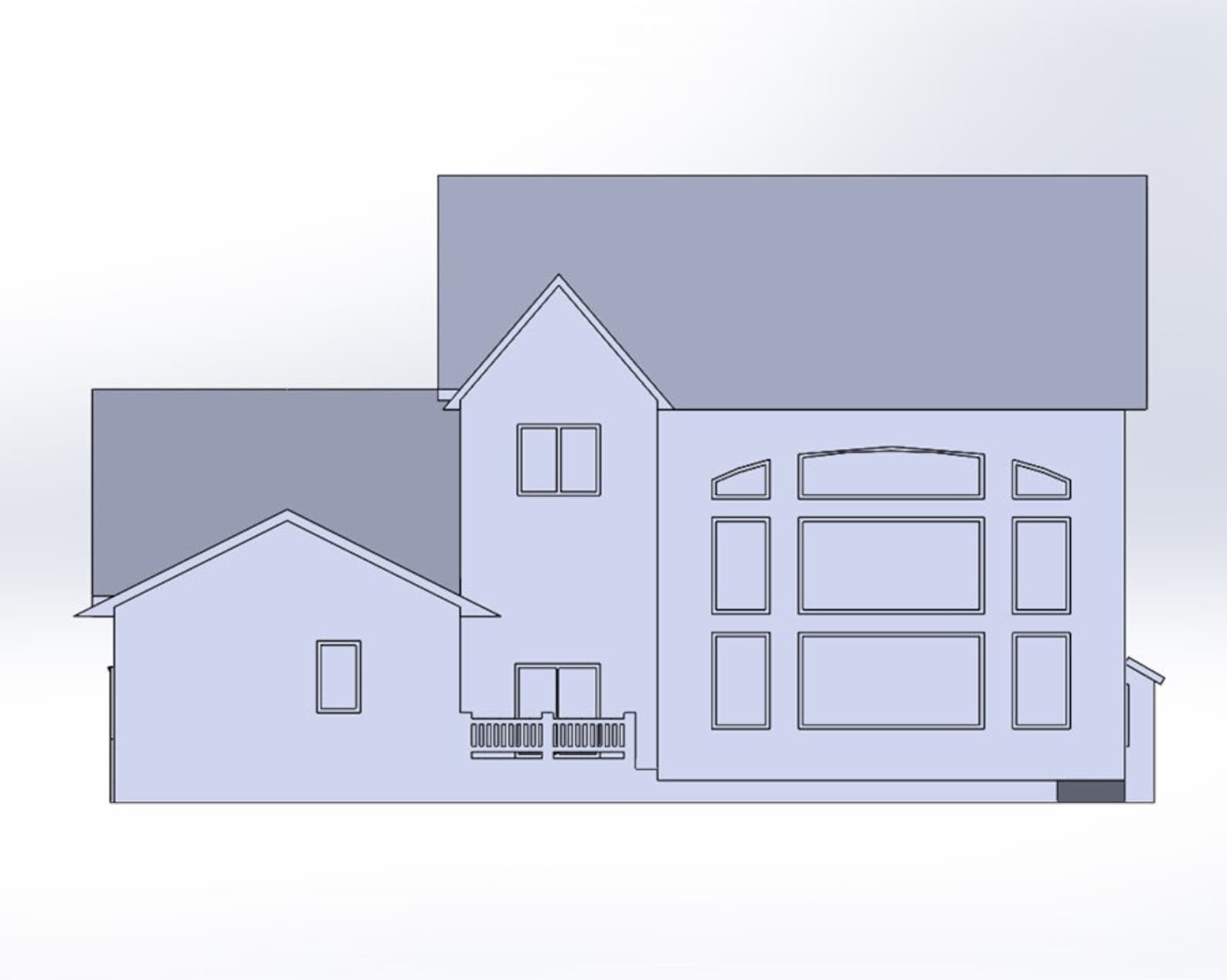 House STL File, House STL, STL File, 3D Printable, 3D Printing, House ...