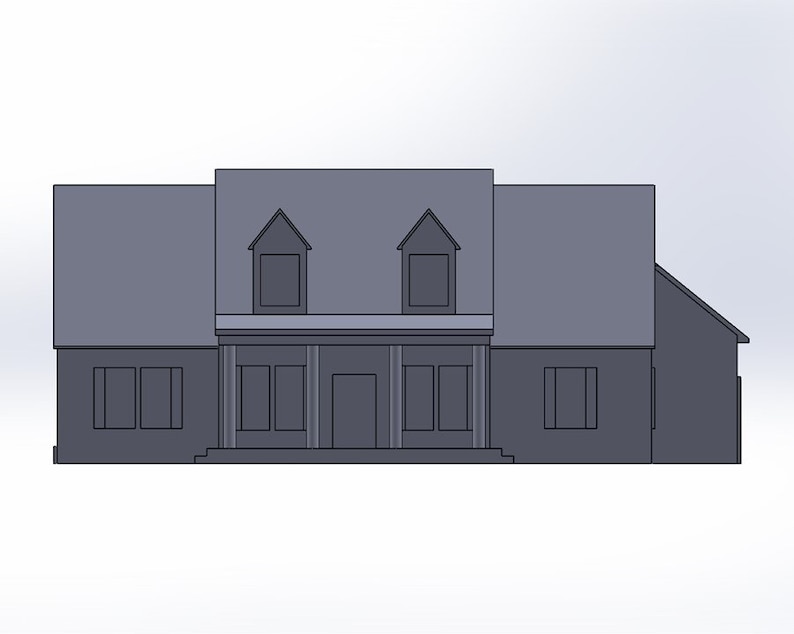 House STL File, House STL, STL File, 3D Printable, 3D Printing, House ...