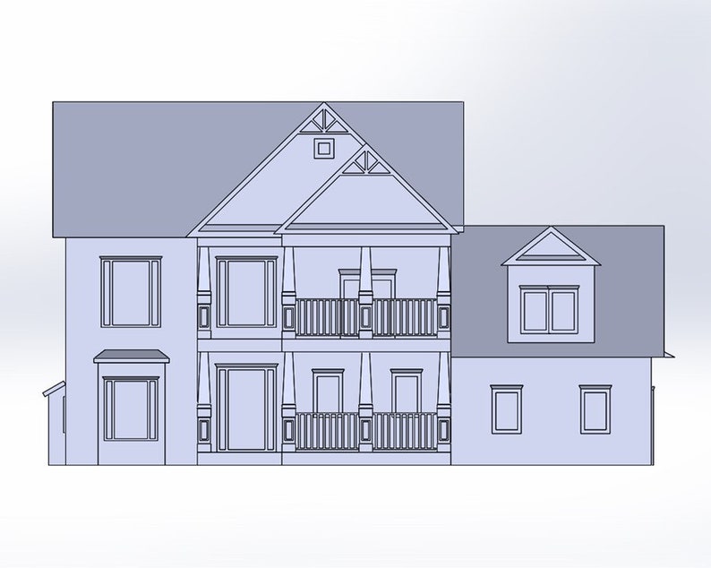 House STL File, House STL, STL File, 3D Printable, 3D Printing, House ...