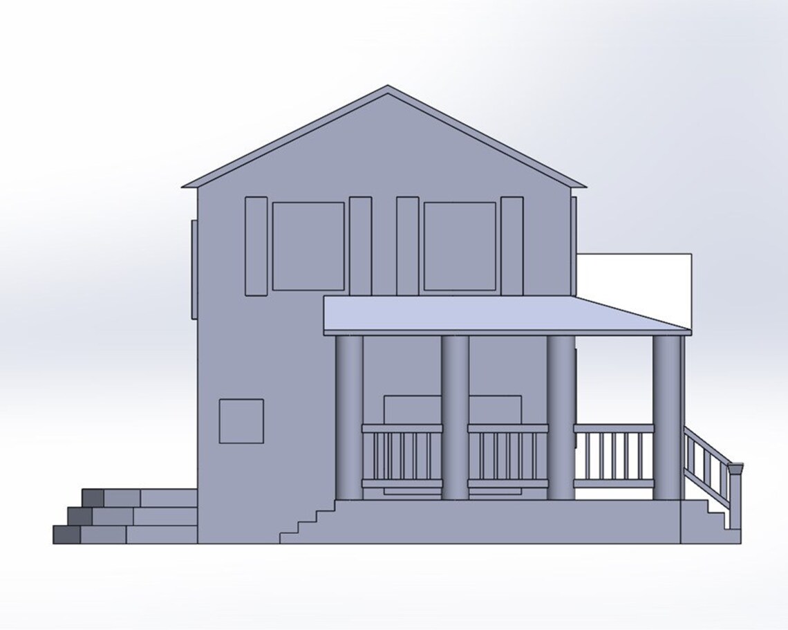 House STL File, House STL, STL File, 3D Printable, 3D Printing, House ...