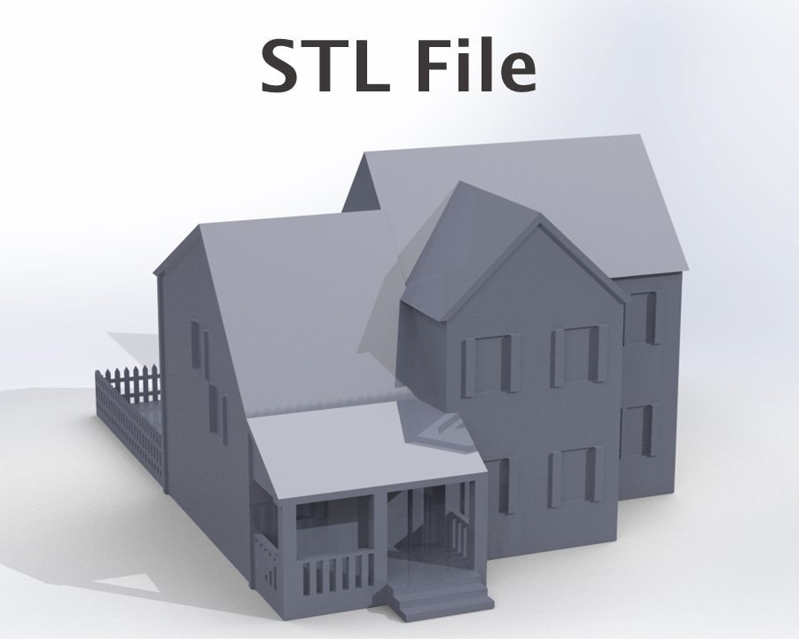 House STL File, House STL, STL File, 3D Printable, 3D Printing, House ...