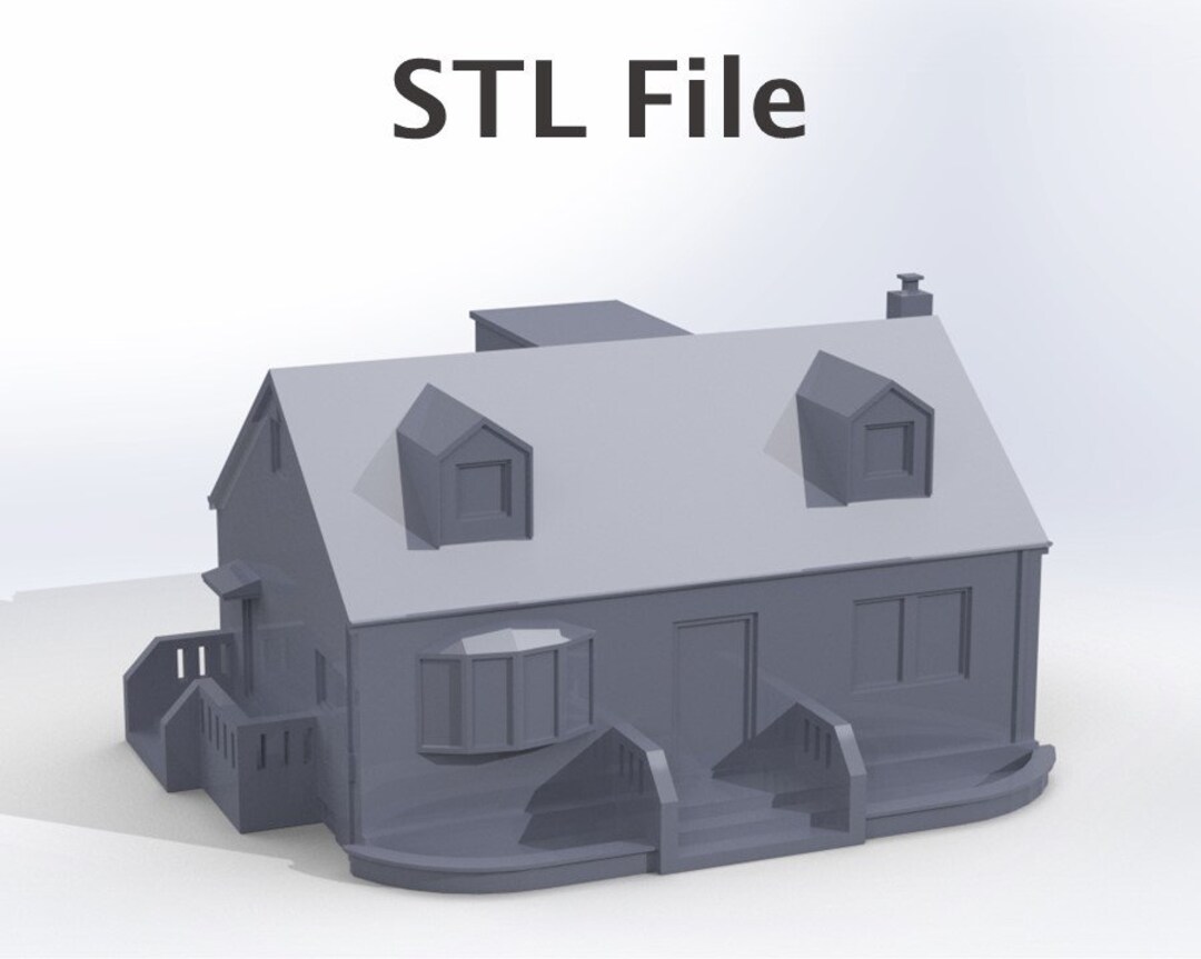 House STL File, House STL, STL File, 3D Printable, 3D Printing, House ...