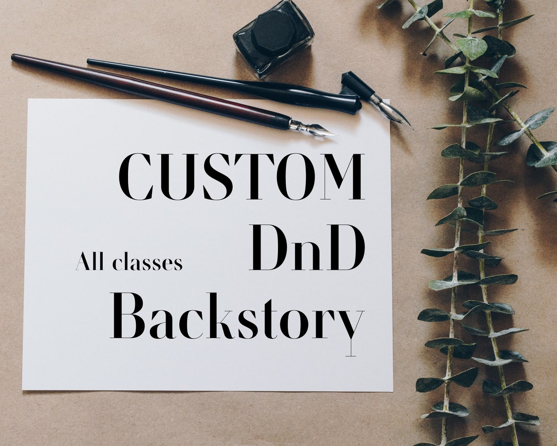 Custom DND Back Story 1000 Words for 5e / Pathfinder / TTRPG - Etsy