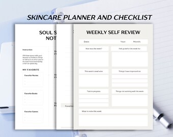 Self-care Planner Printable, Skincare Routine Planner, Skincare Planner ...