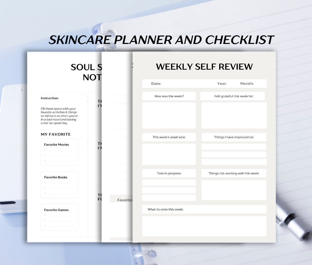 Self-care Planner Printable, Skincare Routine Planner, Skincare Planner ...