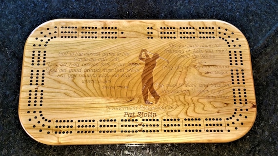 Custom Personalized Golf Cribbage Board | Etsy