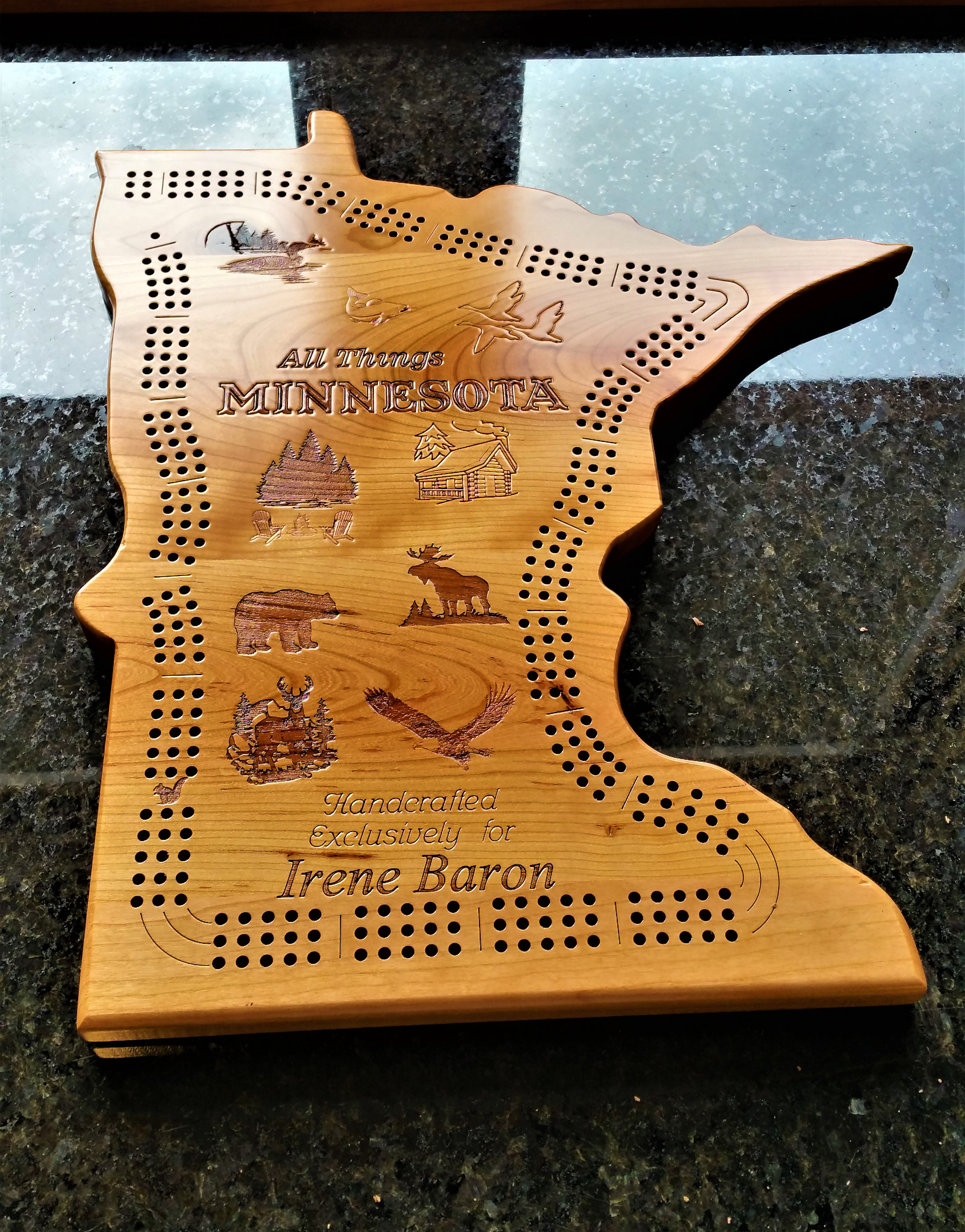 Custom Minnesota Wildlife Cribbage Board Personalized - Etsy