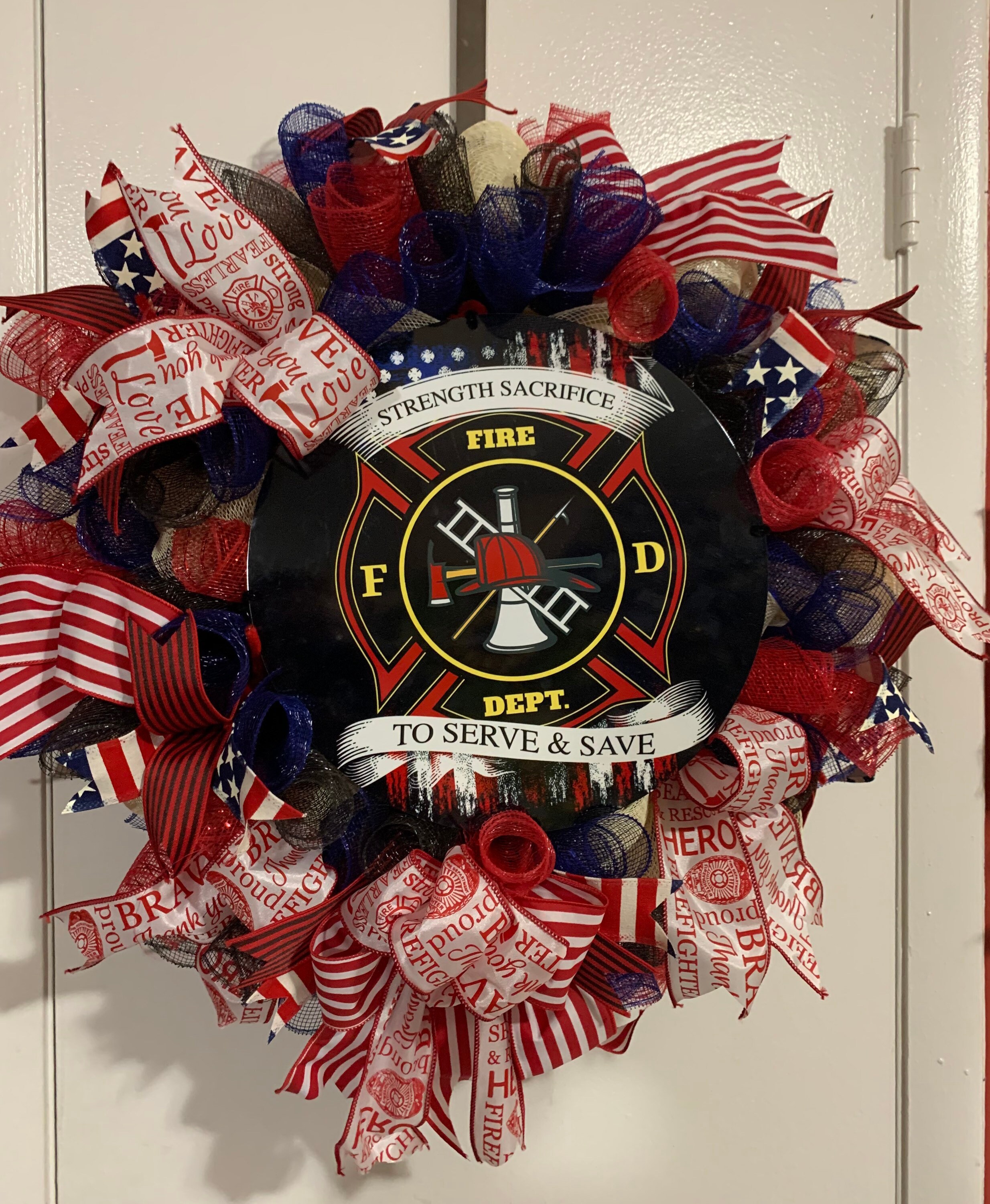 Our First Responders Firemen Wreath - Etsy