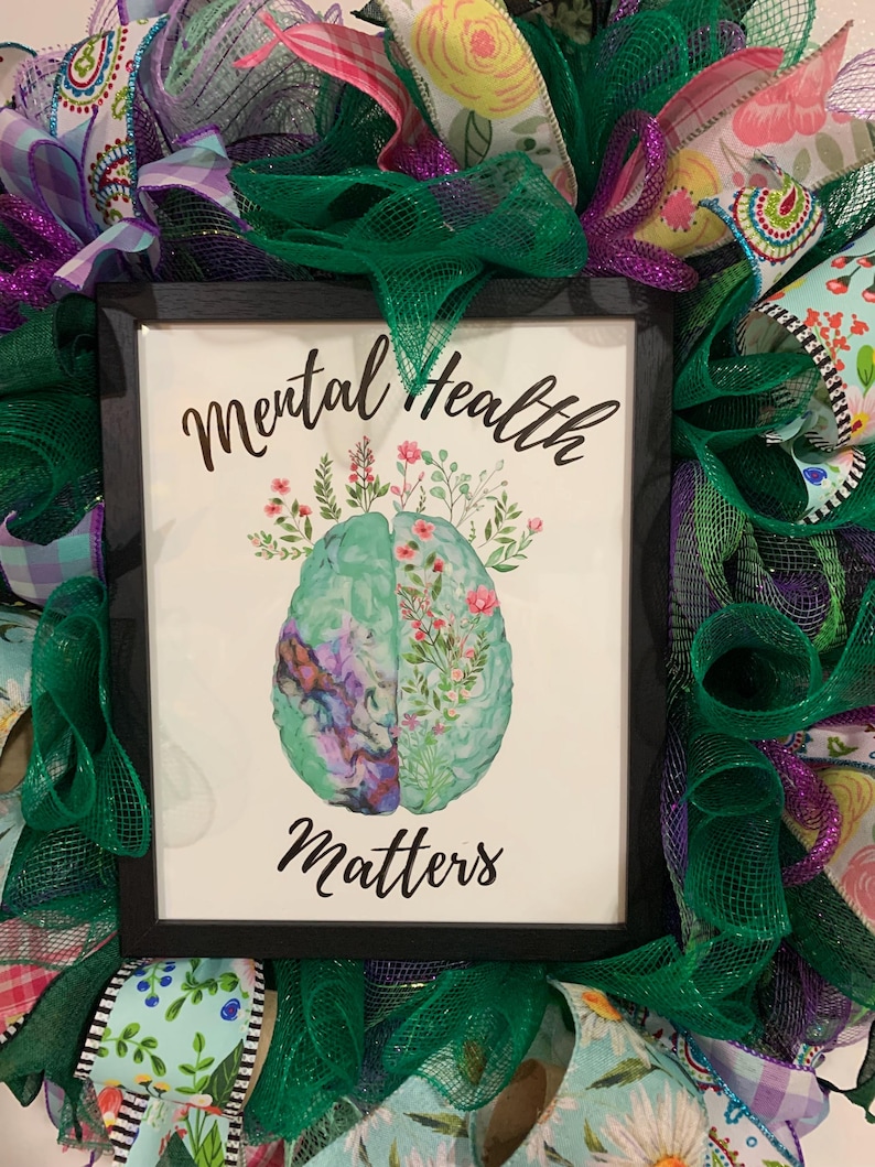 Mental Health Awareness Door Wreath , Office Decor Wreath - Etsy