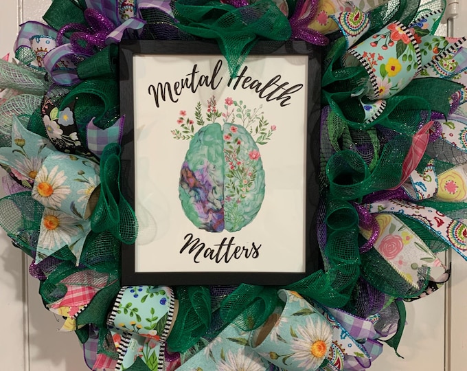 Mental Health Awareness Door Wreath , Office Decor Wreath - Etsy