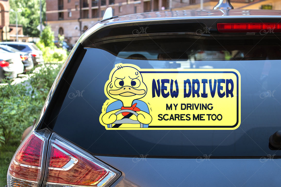 New Driver Sign Student Driver Decal Bumper Sticker Print and Cut SVG ...