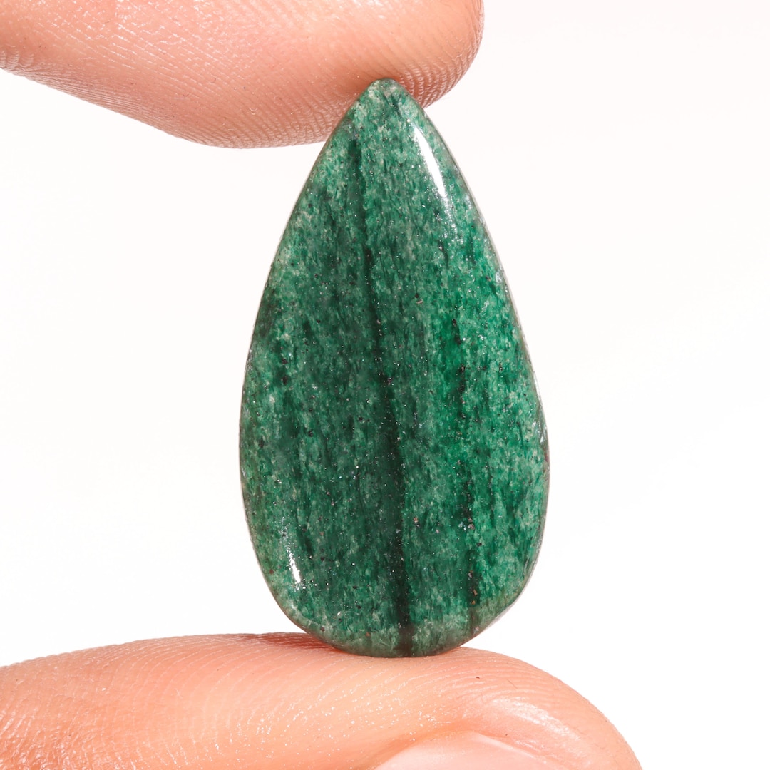 Dazzling Top Quality Natural Green Aventurine Pear Shape Cabochon Loose ...