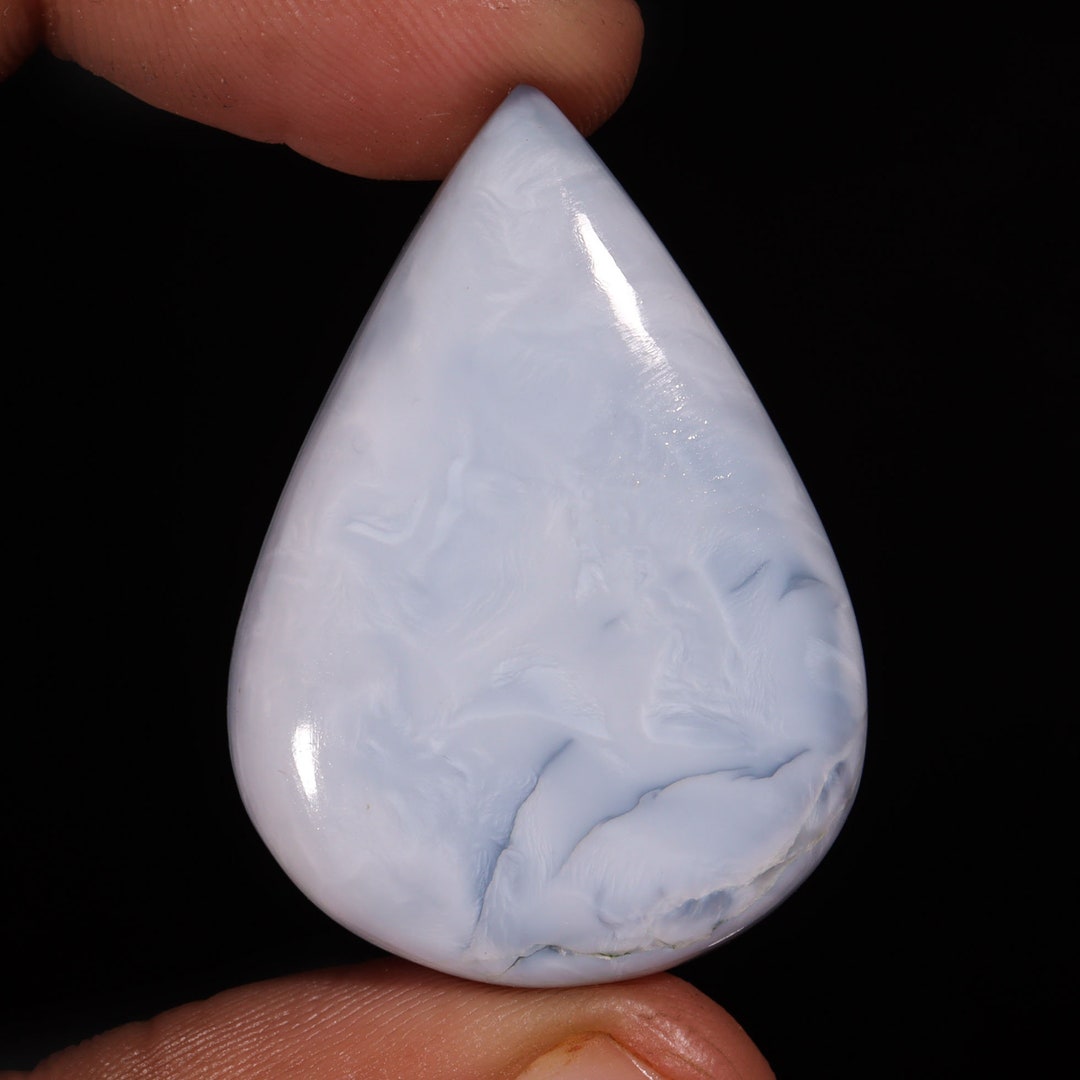 Terrific Top Quality Natural Owyhee Blue Opal Pear Shape Cabochon Loose ...