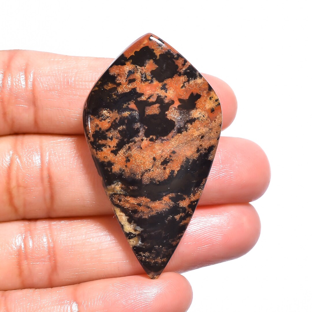 Natural Honey Russian Dendrite Opal Shield Shape Cabochon Gemstone for ...