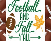 Football and Fall Yall Sign Fall Sign Fall Leaf Sign - Etsy