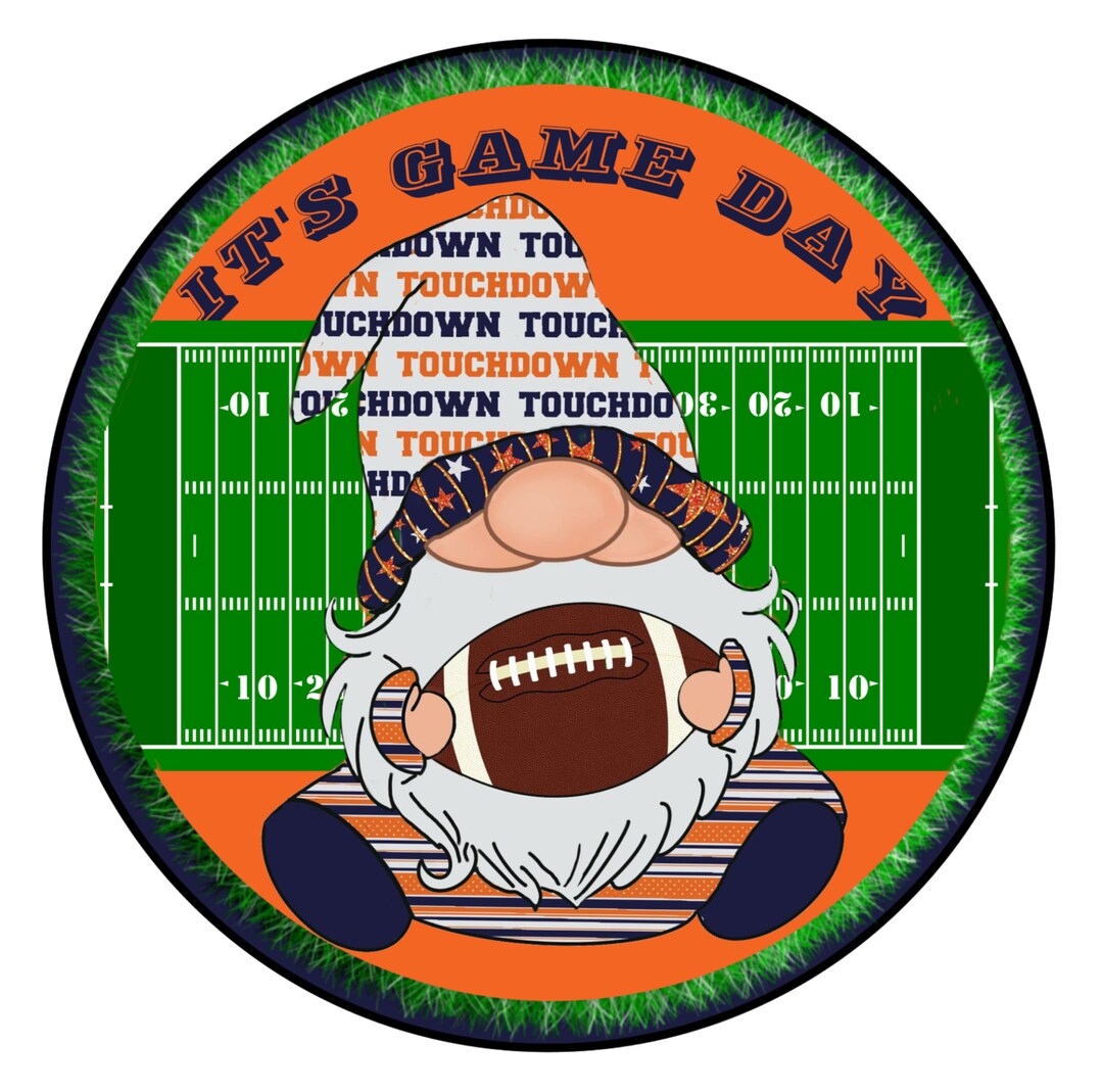 It's Game Day Sign, Fall Sign, Football Gnome Sign, Wreath Sign, Craft ...