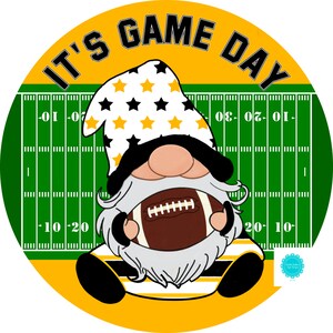 It's Game Day Sign Football Field Sign Black and Gold - Etsy
