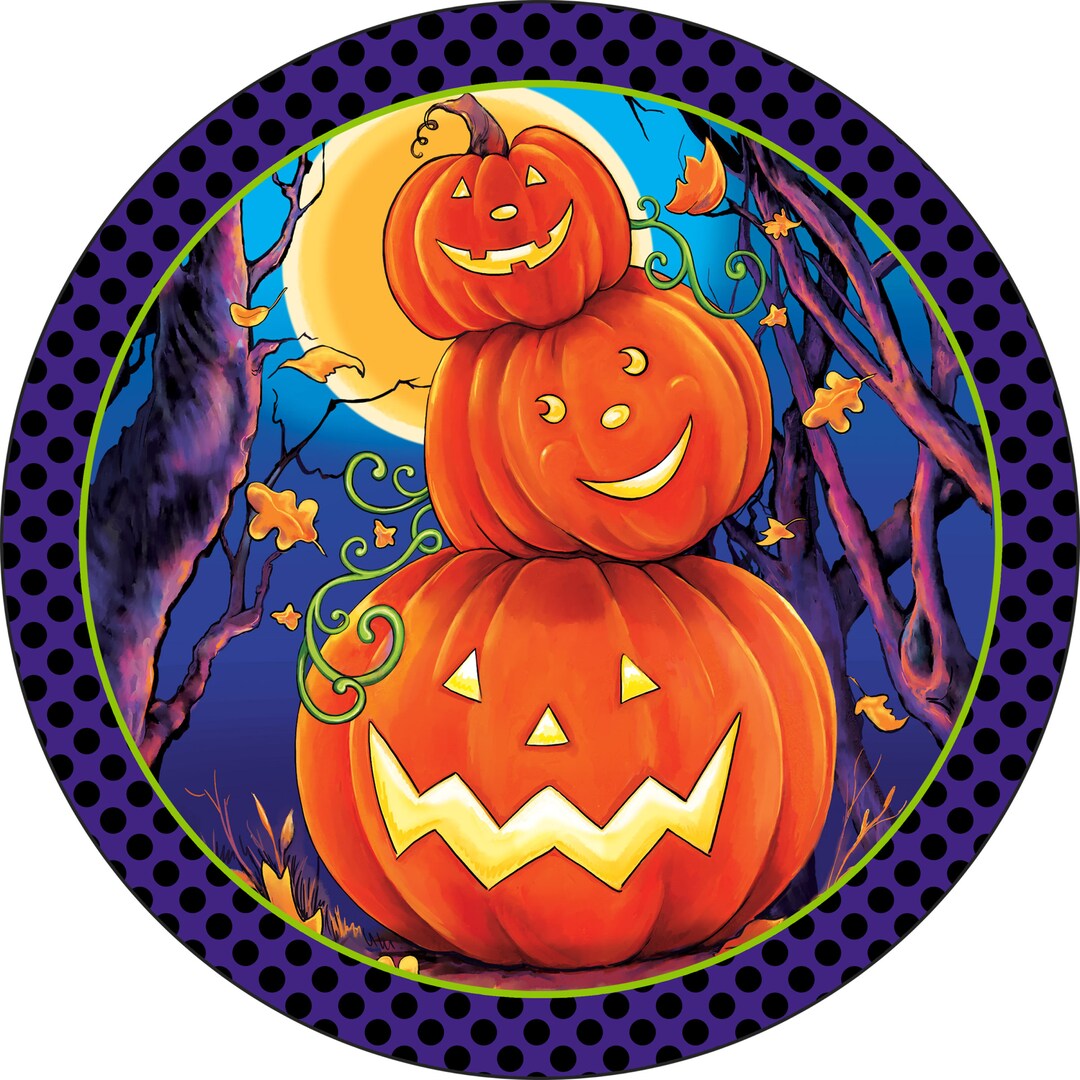 Halloween Scary Pumpkin Night Sign, Pumpkin Sign, Jackolatern Sign ...