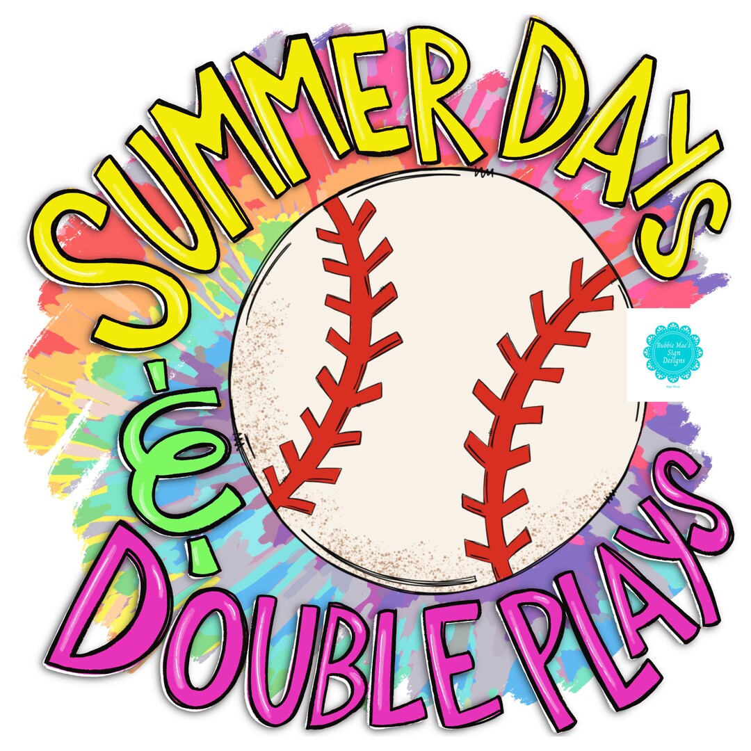 Summer Days and Double Plays Sign, Baseball Sign, Everyday Sign, Spring ...