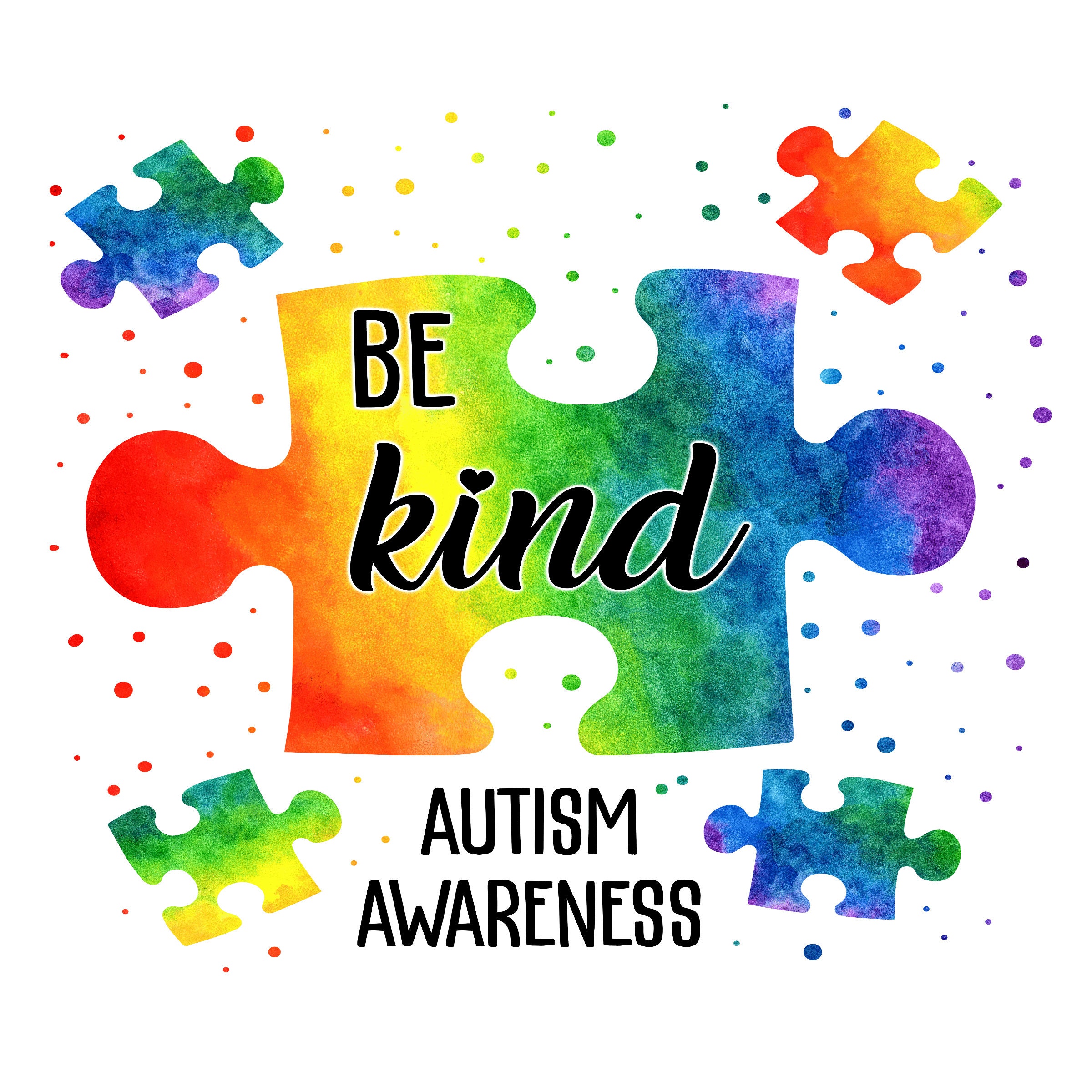 Be Kind Autism Awareness Sign, Everyday Sign, Puzzle Piece Sign, Wreath ...