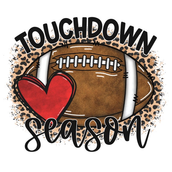 Touchdown Season Sign Fall Sign Football and Heart Sign | Etsy