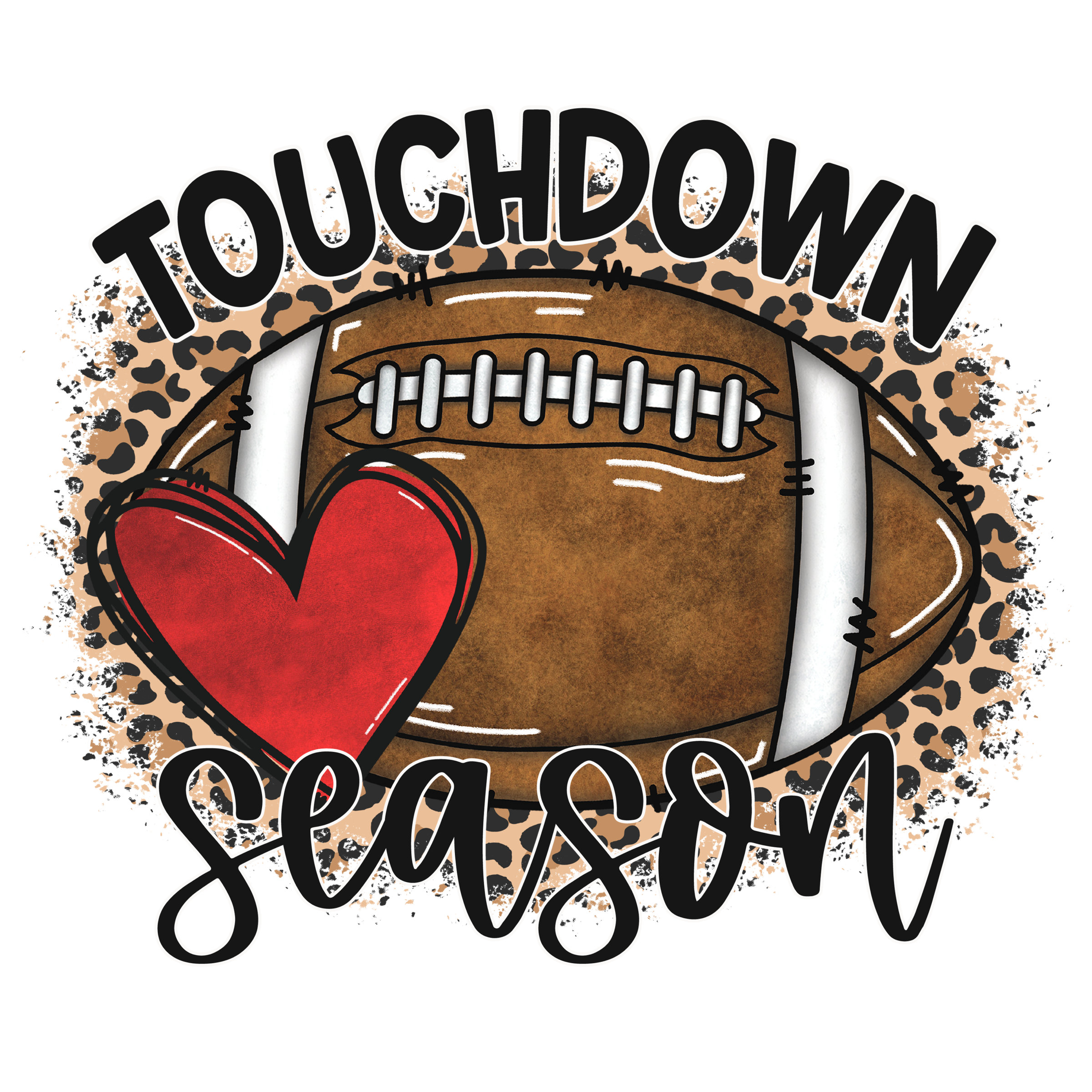 Touchdown Season Sign Fall Sign Football and Heart Sign - Etsy