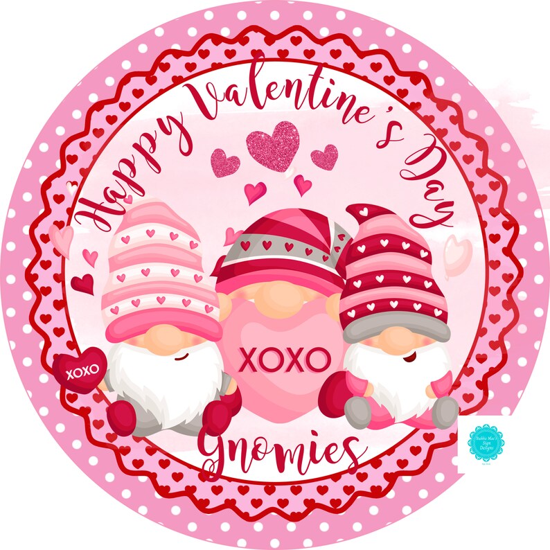 Happy Valentines Day Gnomies Sign Valentines Sign Gnome - Etsy