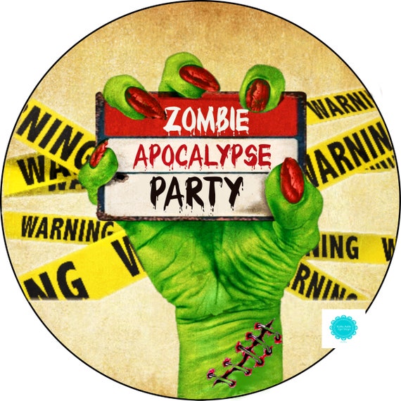 Zombie Party Sign Halloween Zombie Sign Apocalypse Sign - Etsy