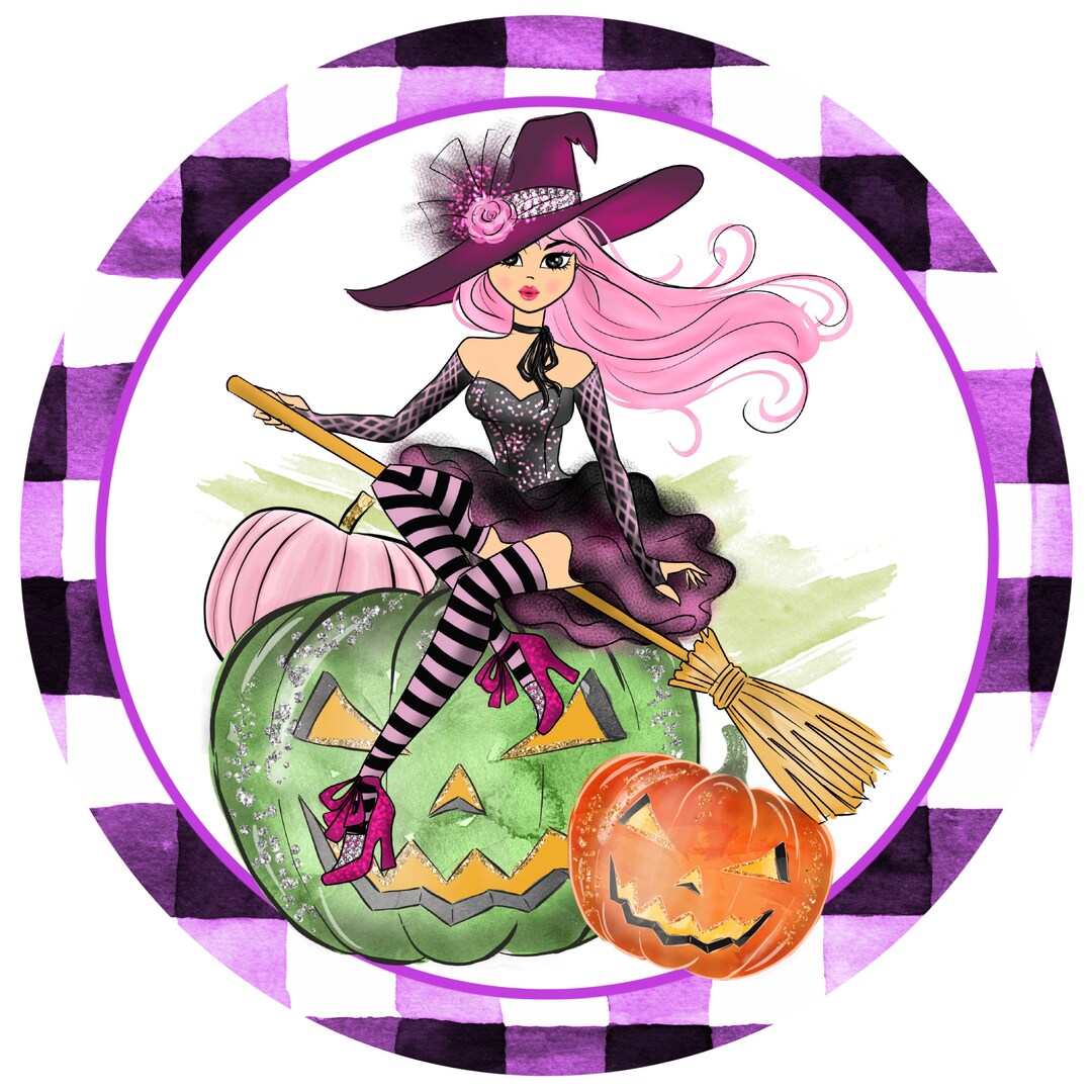 Halloween Sign, Witch Sign, Halloween Witch Sign, Wreath Sign, Craft ...