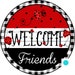 Welcome Friends Sign, Everyday Sign, Ladybug Sign, Spring/summer Wreath ...