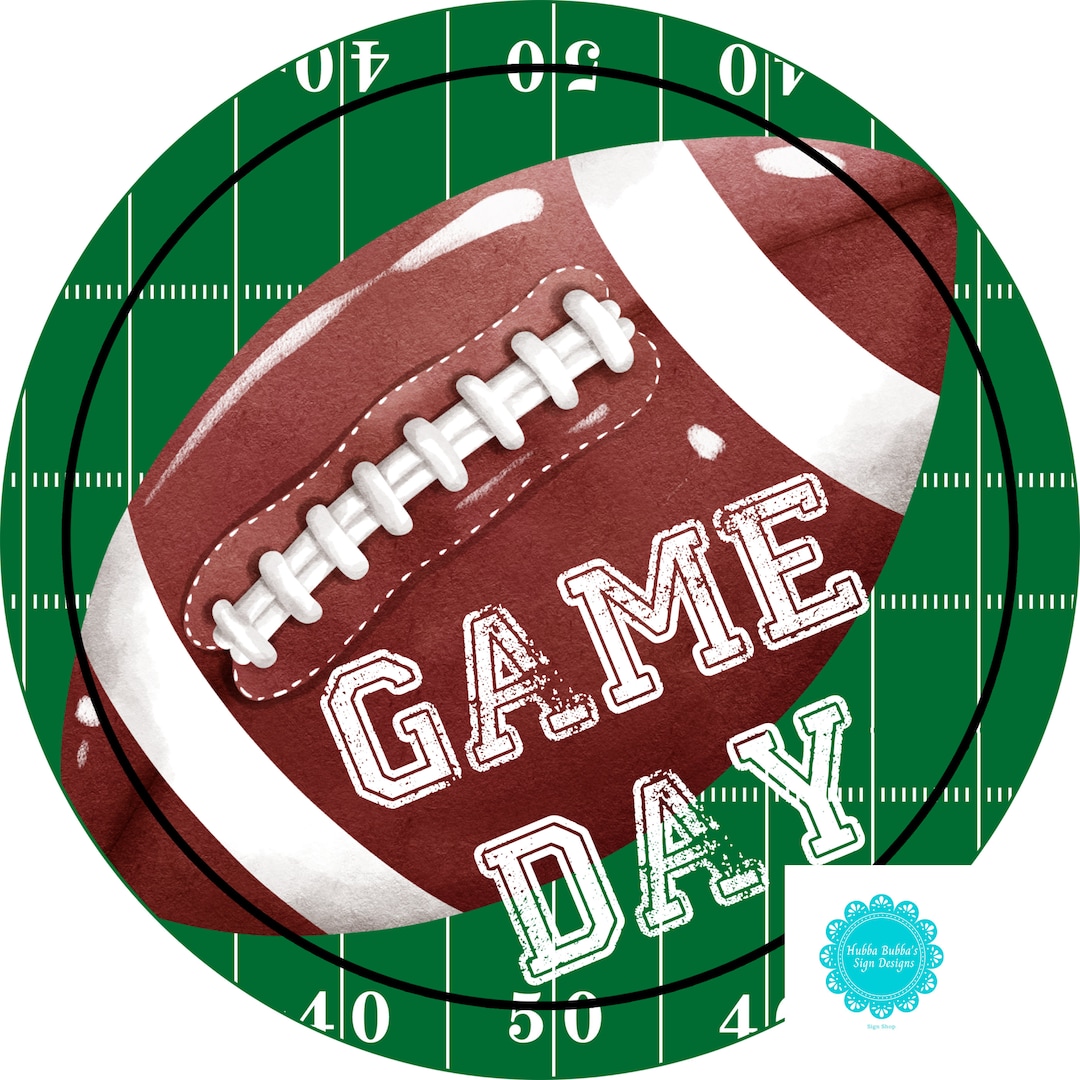 Game Day Sign, Football Field Sign, Black and Gold Sign, Fall Sign ...
