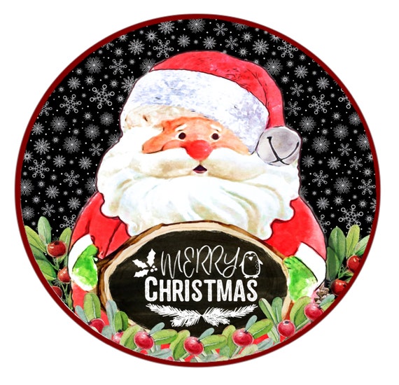 Merry Christmas Sign Christmas Santa Sign Holiday Sign | Etsy