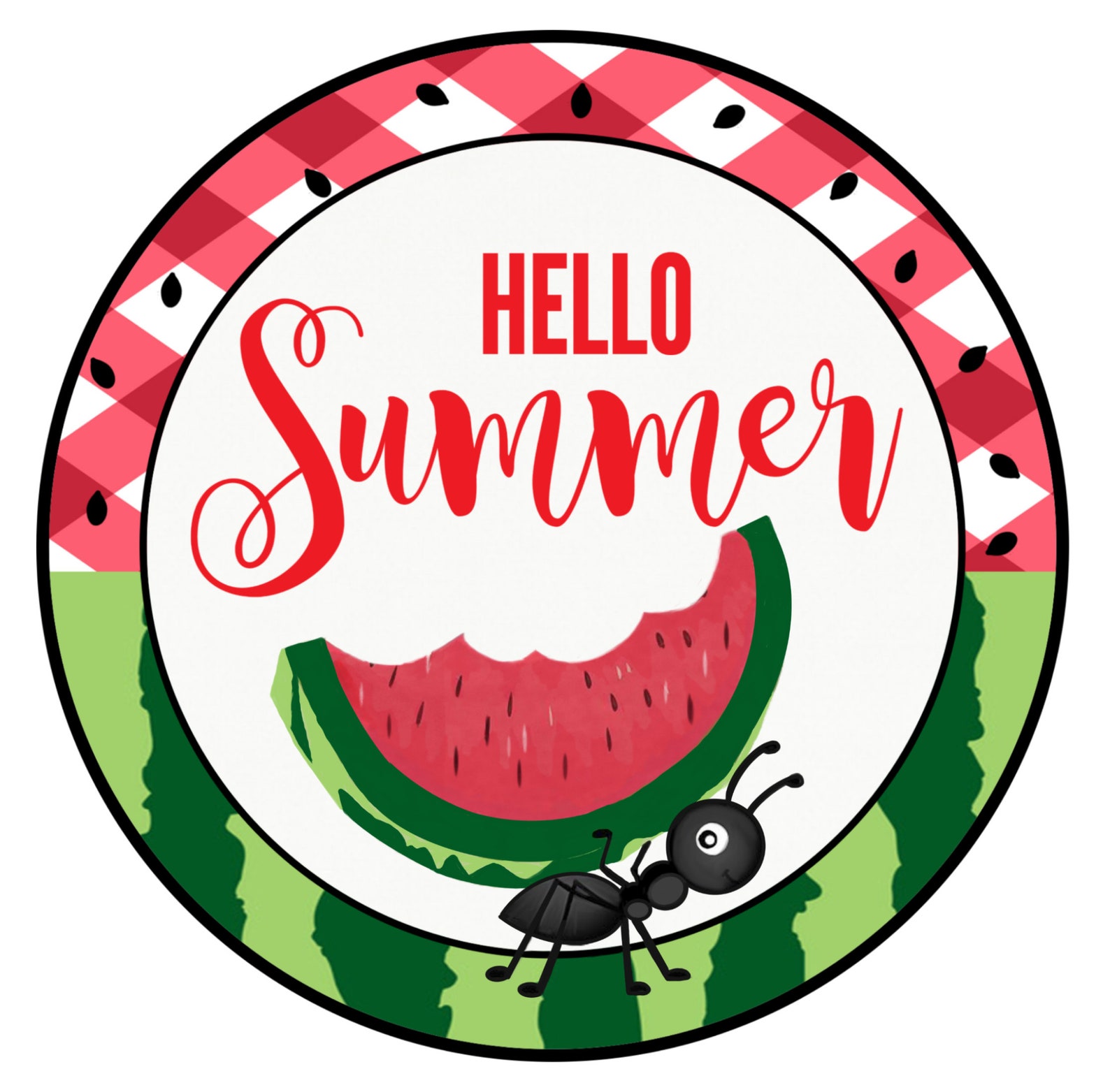 Hello Summer Sign Watermelon Sign Summer Sign Ant Sign - Etsy