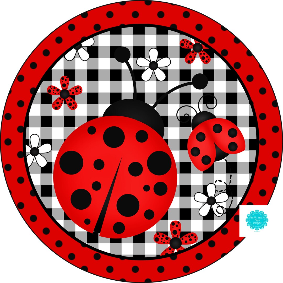 Lady Bugs Sign, Everyday Sign, Lady Bug Sign, Spring/summer Wreath Sign ...