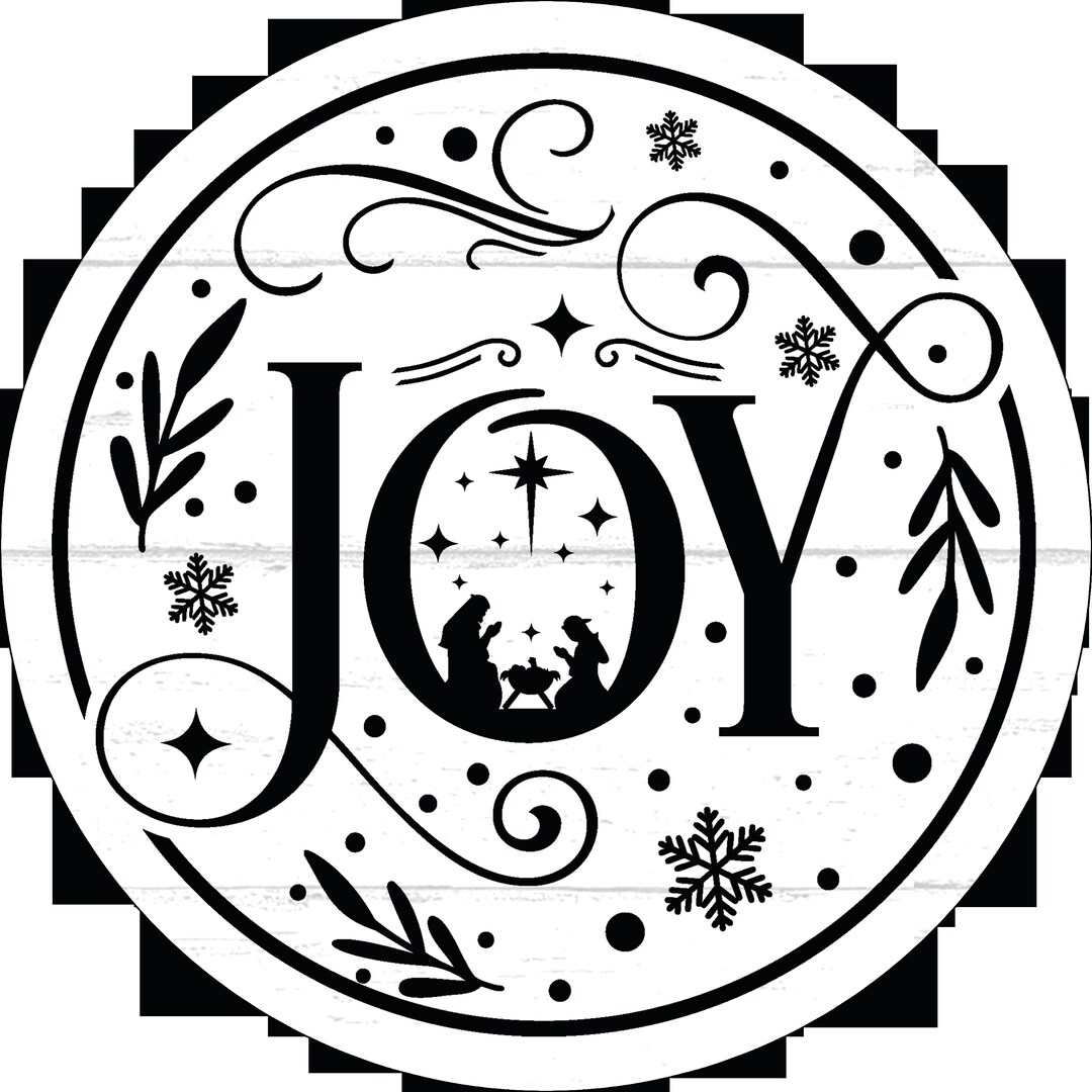 Joy Sign, Nativity Sign, Religious Christmas Sign, Christmas Sign ...