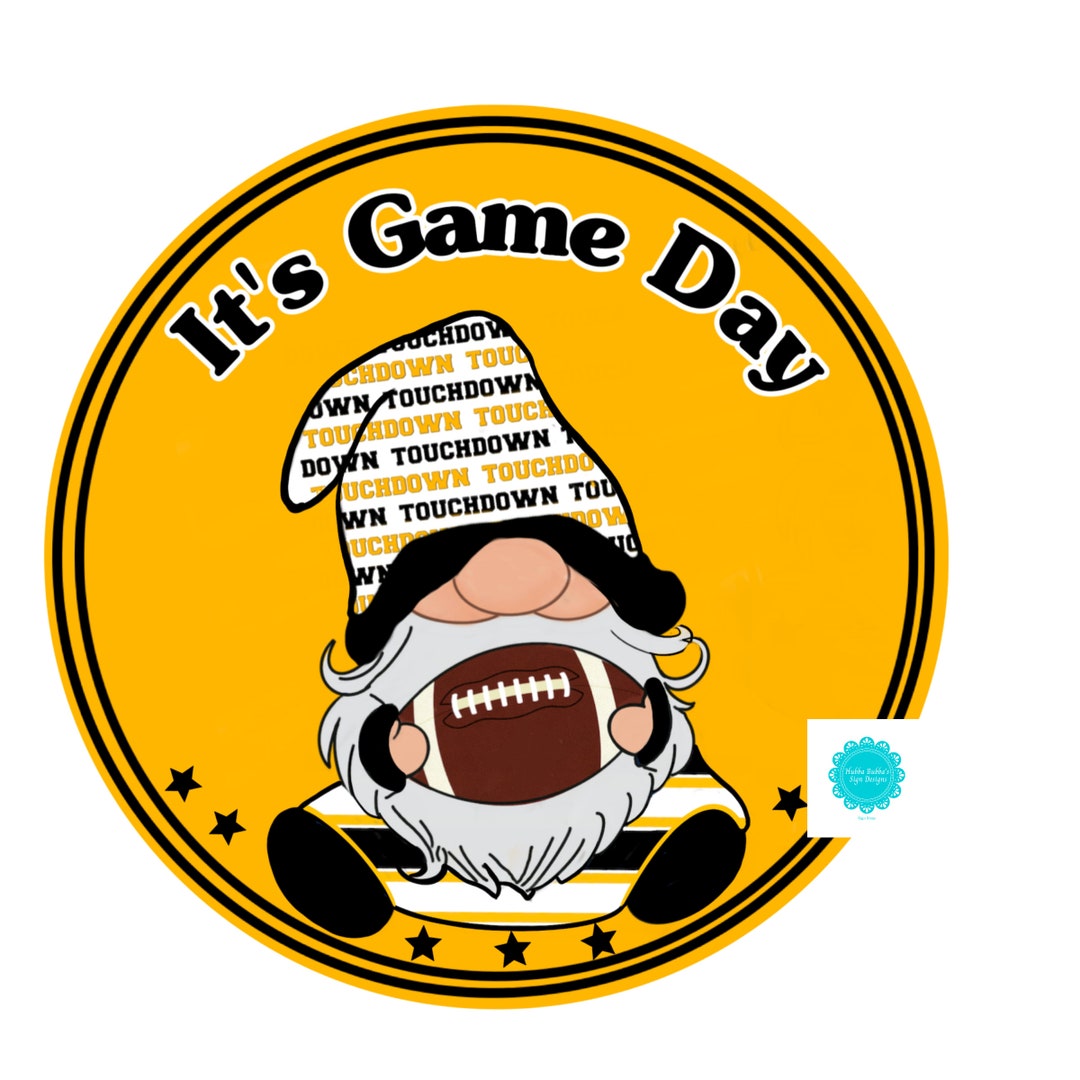 It's Game Day Sign Black and Gold Sign Fall Sign - Etsy