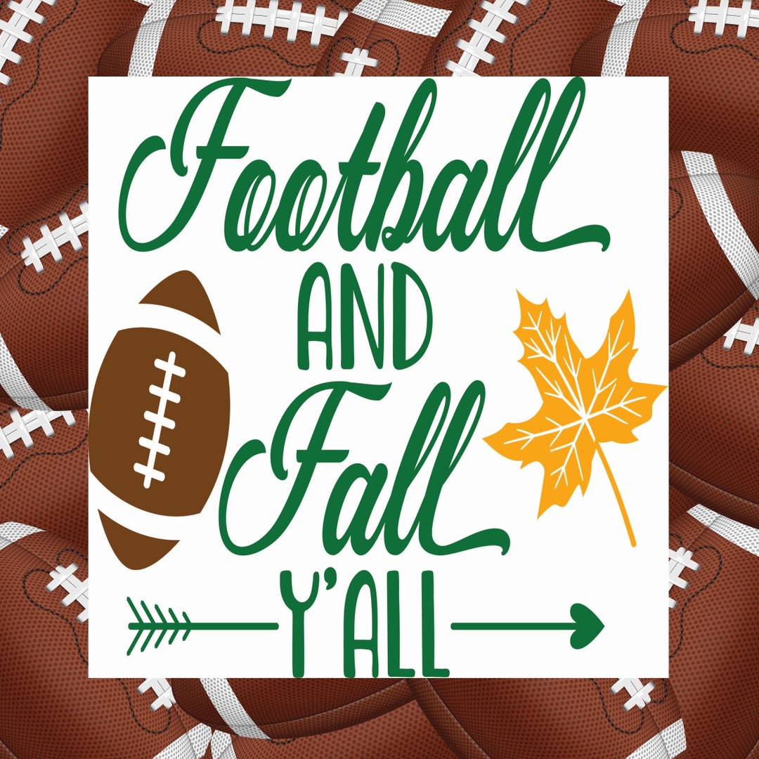 Football and Fall Yall Sign, Fall Sign, Fall Leaf Sign, Farmhouse ...