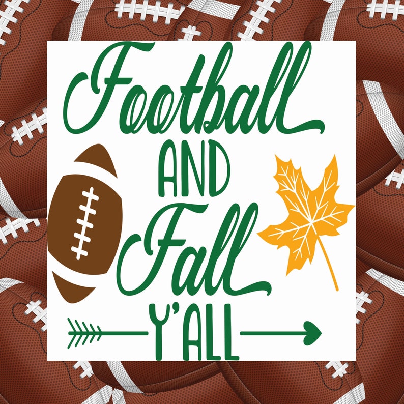 Football and Fall Yall Sign Fall Sign Fall Leaf Sign - Etsy