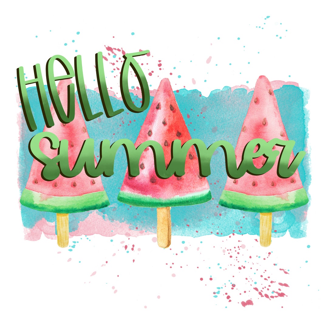 Hello Summer Sign Watermelon Sign Summer Sign Wreath Sign - Etsy