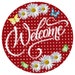 Welcome Sign Red Polka Dot Sign Welcome Daisy Sign Everyday - Etsy
